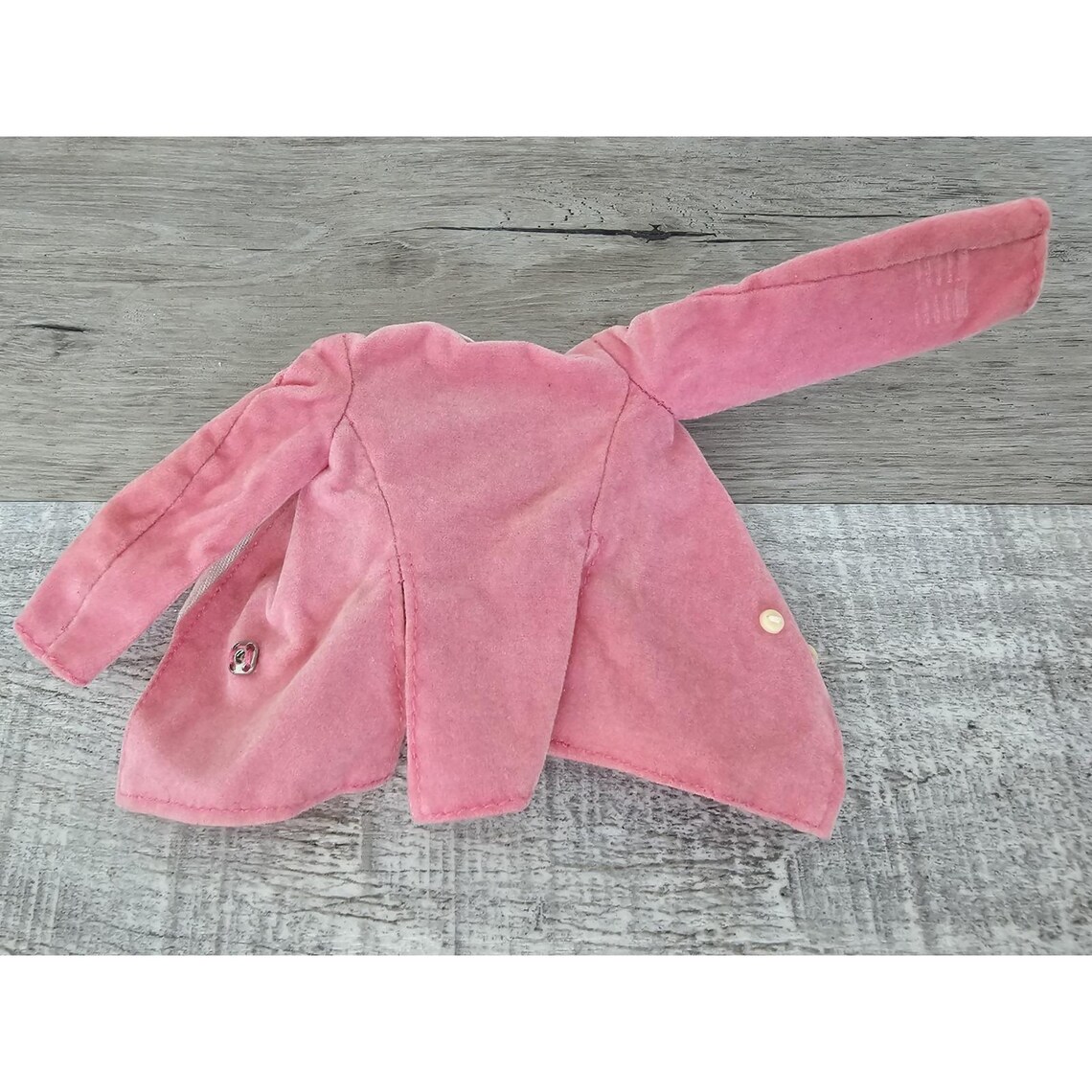 Vintage Barbie Day to Night Pink Jacket Mattel Snap Blazer Velvet Doll ...