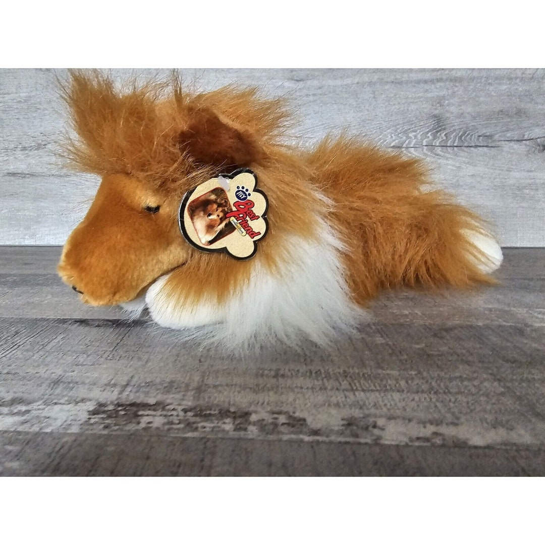 Vintage Collie Best Friend Collection Dog Stuffed Realistic Plush New ...