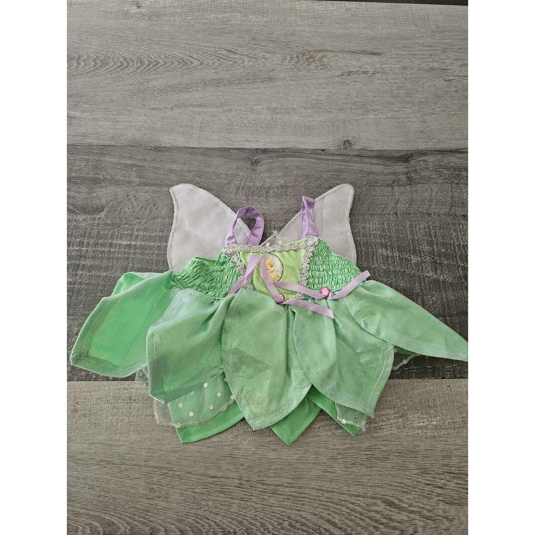 Build A Bear Disney Tinkerbell Wing Costume Dress Peter Pan Teddy ...