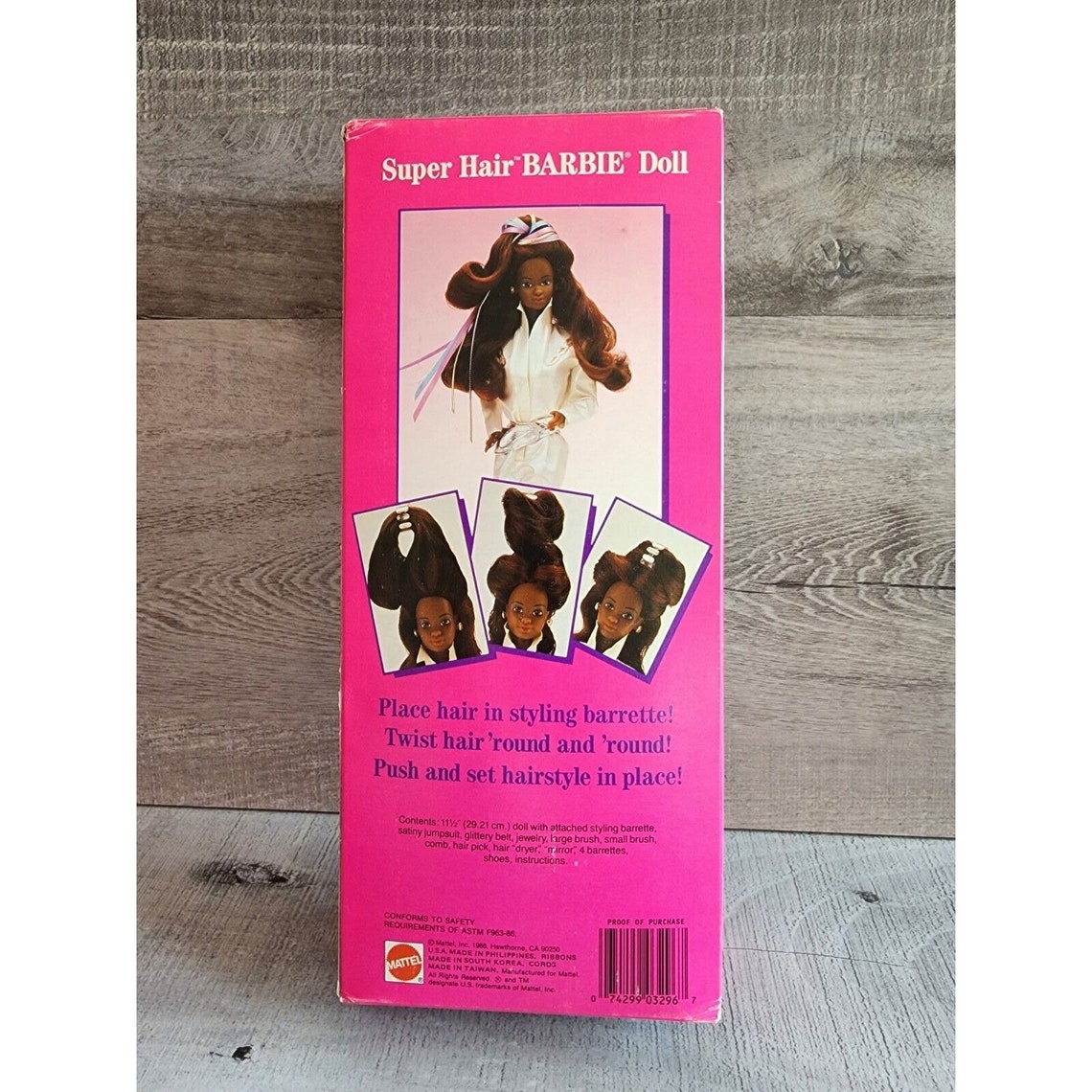 Vintage Barbie Super Hair Barbie Doll African American Mattel 1986 No ...