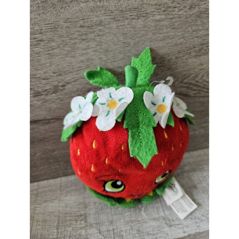 Shopkins Strawberry Kiss Stuffed Animal Plush Toy Pillow Red Green 10 ...
