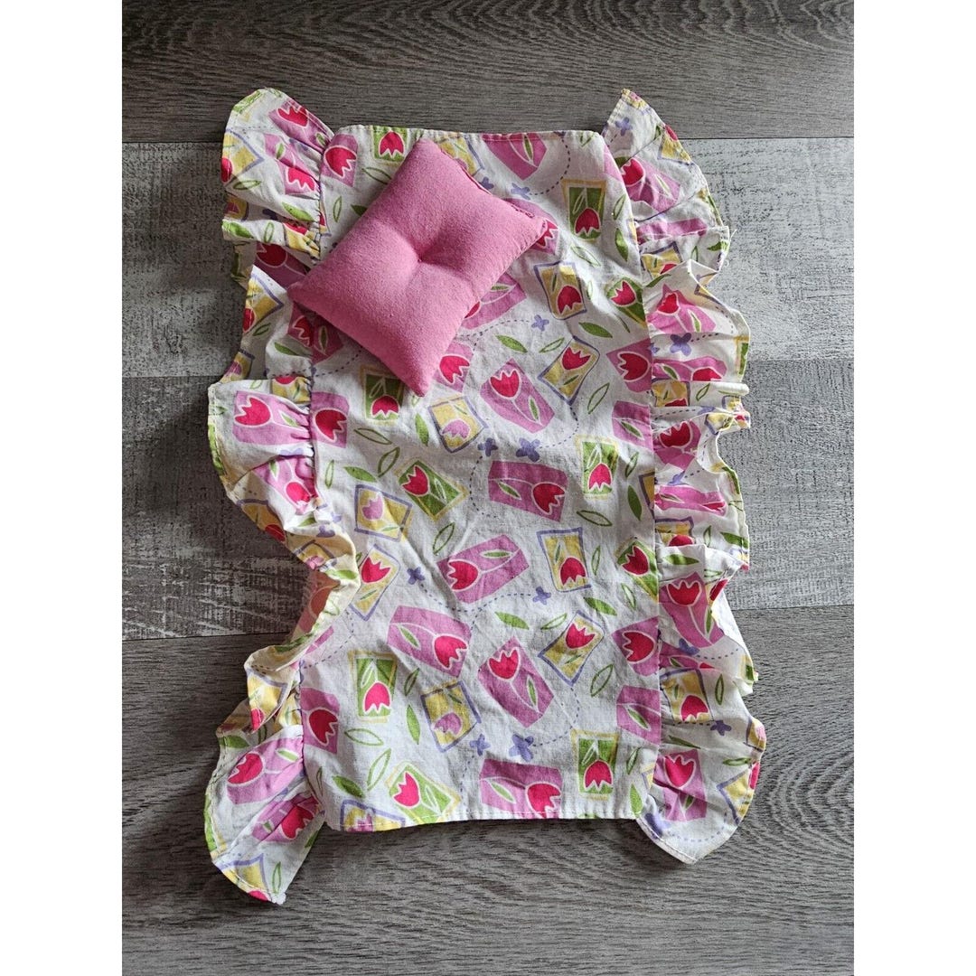 Barbie Label Pink Tulips Flowered Cover Floral Bedding and Pink Pillow ...