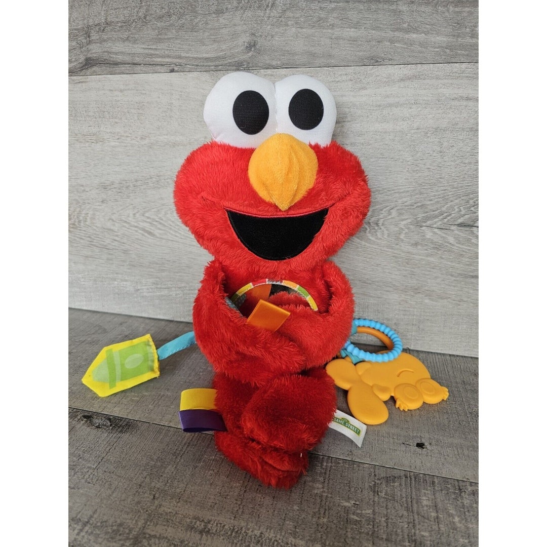 Bright Starts Sesame Street Elmo Travel Buddy On-the-go Plush Take ...
