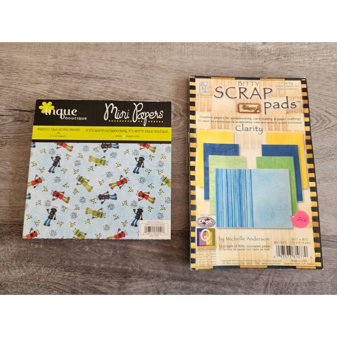 Mini Paper Pad 60 Sheets Space & 32 Sheets by Provocraft LOT Scrapbook ...