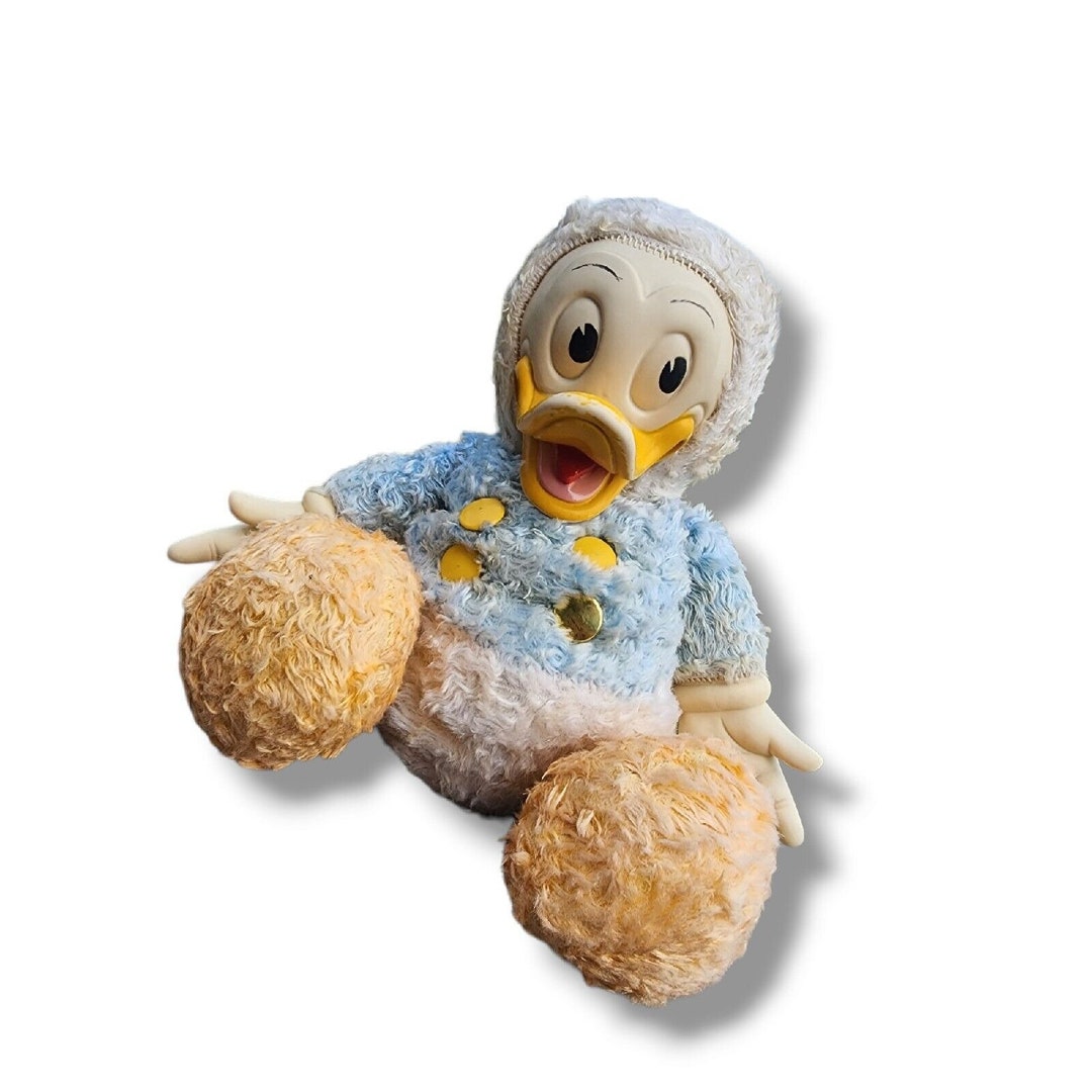 Gund 1940's Walt Disney Rubber Face Donald Duck Vintage Plush Toy 13 ...