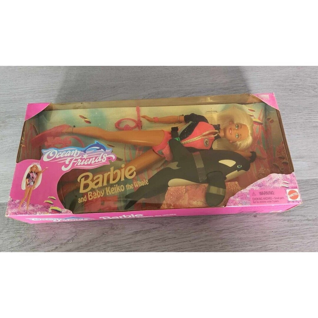 Ocean Friends Barbie and Baby Keiko the Whale Set 1996 Mattel 15428 ...