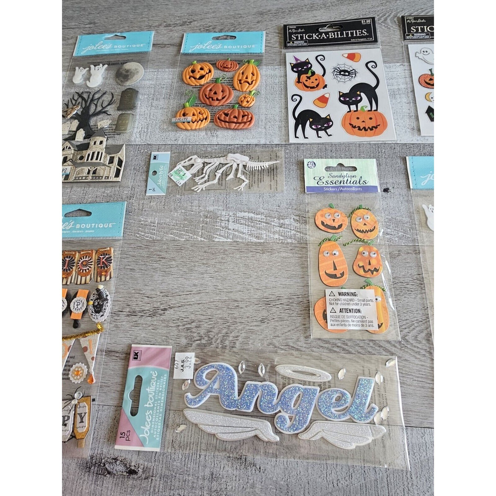 Sticker Lot Halloween October Ghosts Scrapbooking 3D Stickers Jolee's ...