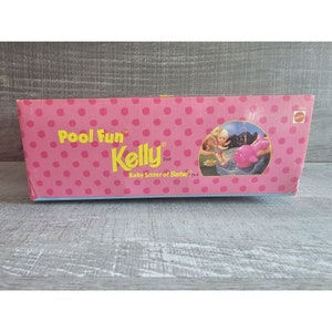 Vintage Pool Fun Kelly Baby Sister of Barbie Spraying Whale 1996 Mattel ...