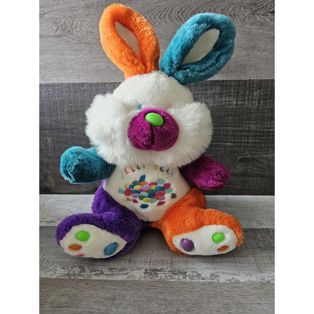 Jelly Bean Bunny Plush 14” Stuffed Animal Rabbit Vintage Toy Color ...