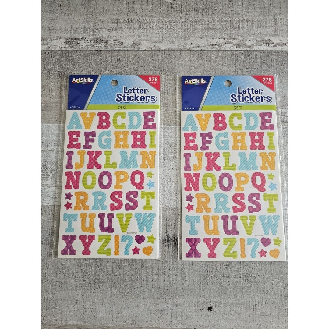 Sticker Lot - Alphabet Scrapbooking Stickers Letters Patterened ...