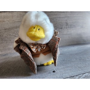 Aflac Duck Professor Plush Stuffed Animal Toy Monocle Bowtie Tweed ...