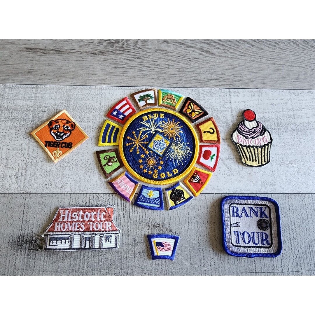 Large Lot of Misc TIGER Cub Boy Scout BSA Embroidered Patches + Segment ...