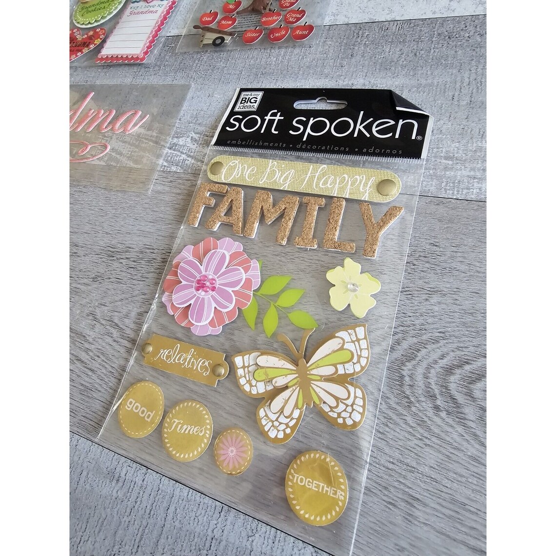 Sticker Lot - Family Tree Grandma Mom Scrapbooking 3D Stickers Jolee's ...