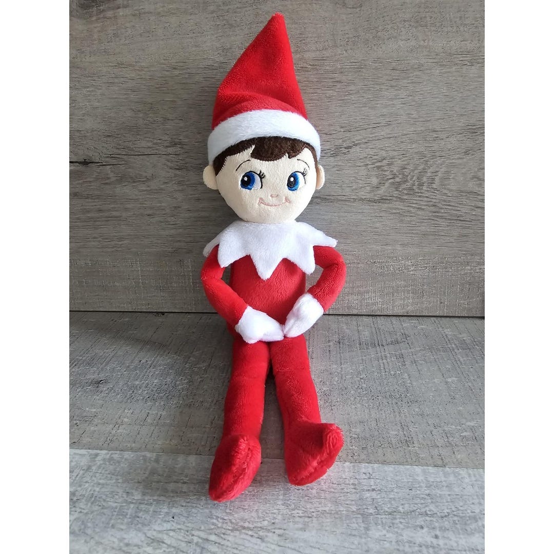 Plush Elf on the Shelf Plushee Pal Snuggler Boy Elf Blue Eyes Stuffed ...