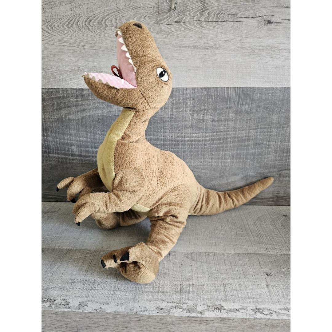 Velociraptor Dinosaur Soft Brown Plush Stuffed Animal 14" Raptor IKEA ...