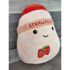 Miniso Strawberry Milkshake Soft Plush 12” Pink Red Stuffed Animal Room ...