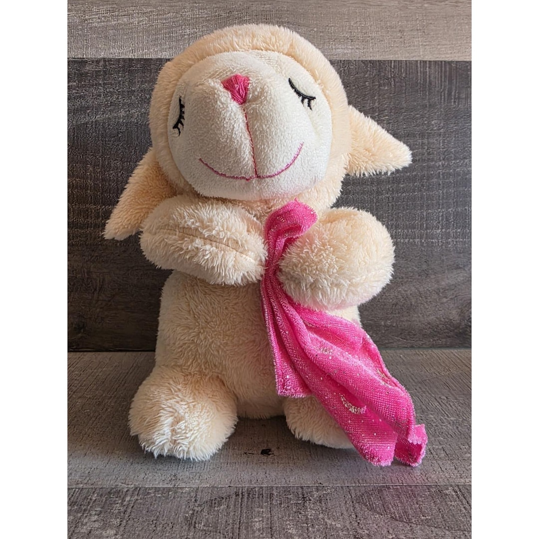 Praying Plush 9” LAMB Lovey Cream Sheep Blanket Says Lord's Prayer G51 ...