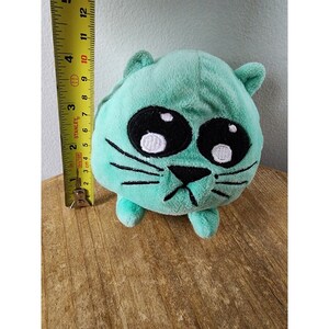 Ideal Toys Cat Plush Stuffed Animal Sad Cat Aqua Green Big Eyes EUC - Etsy