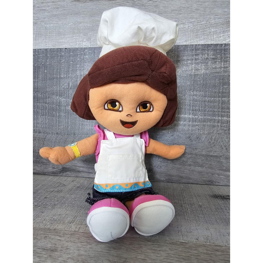 Dora the Explorer 12" Fabric Plush Doll Chef Cook Baker Fisher Price ...