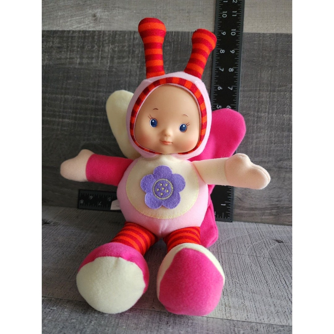 Baby’s First Doll Butterfly Baby Doll Plush Toy Rattle Crinkle Flower ...