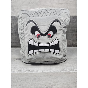 Super Mario Thwomp 12" Plush Stuffed Toy 2012 Nintendo Pillow Cushion ...