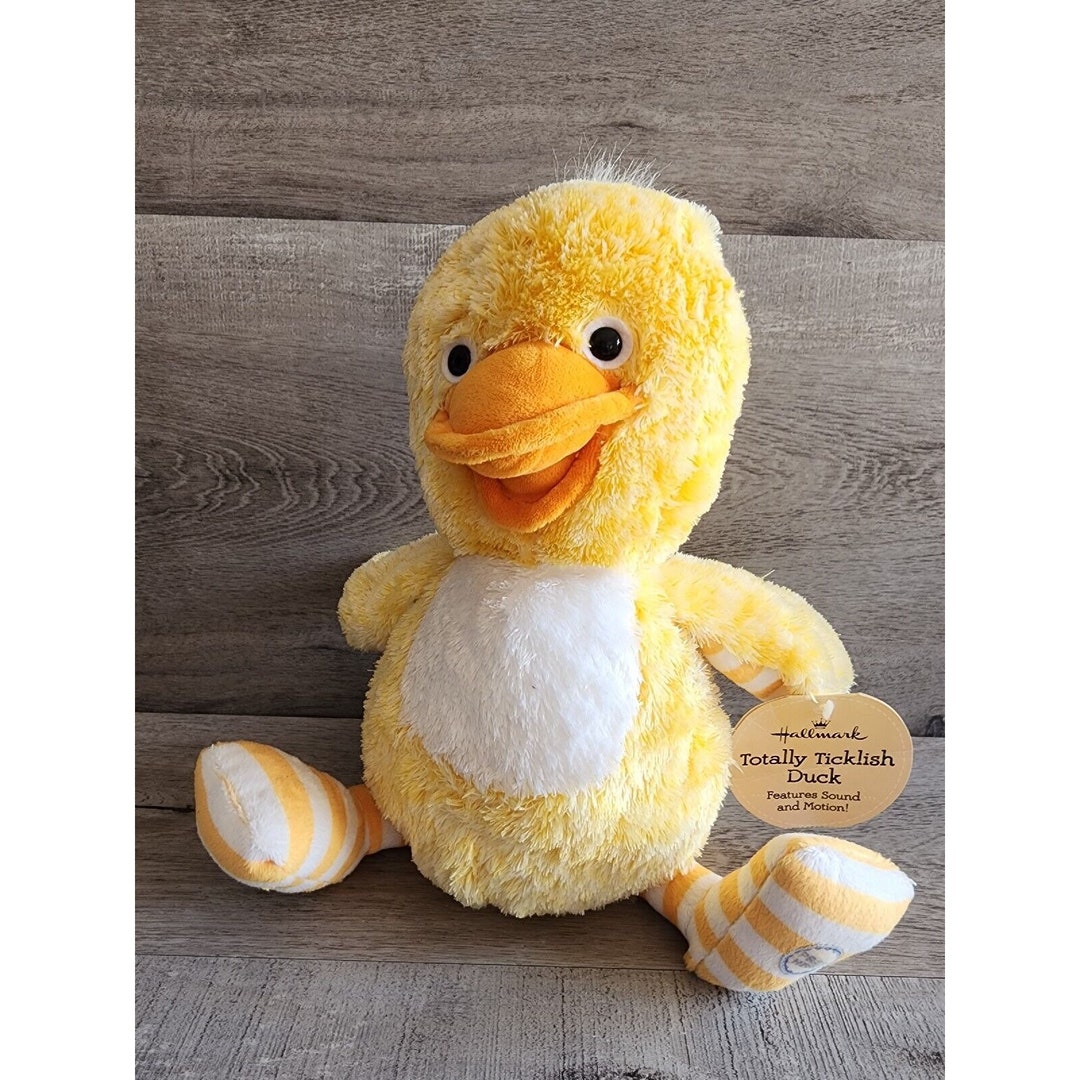 Hallmark Totally Ticklish Duck Plush Features Sound and Motion Tickle ...