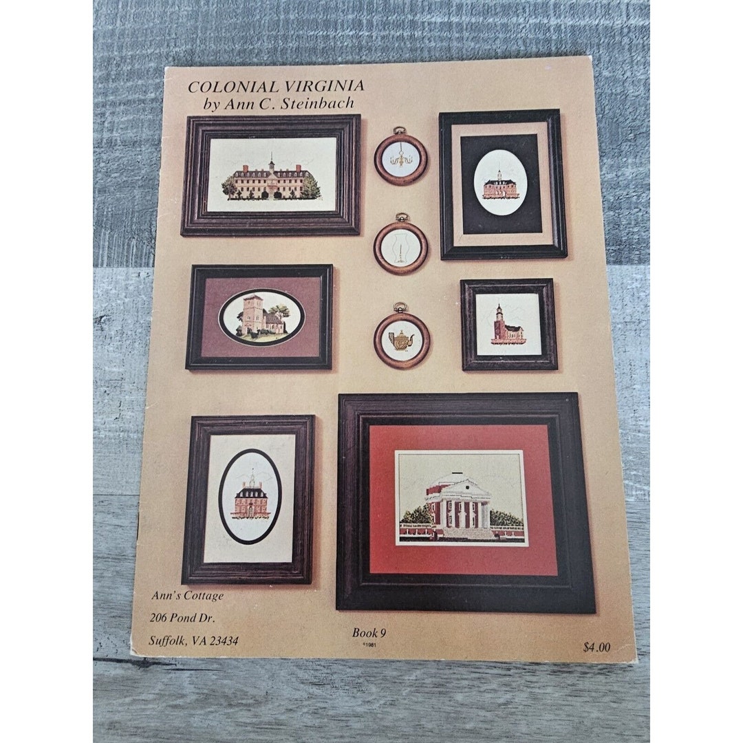 Historic Colonial Virginia Cross Stitch Ann C. Steinbach Ann's Cottage ...