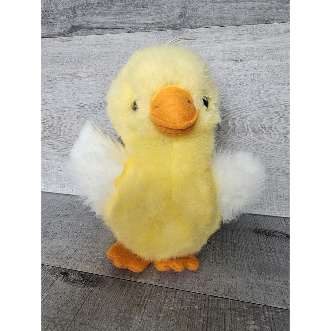 Eden Yellow Duck Plush Vintage Chick Cheep Stuffed Animal Fluffy ...