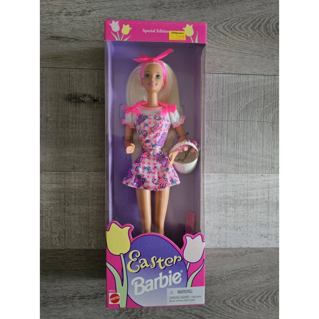 Vintage 1996 EASTER Barbie Doll Special Edition Long Blonde Hair #16315 ...