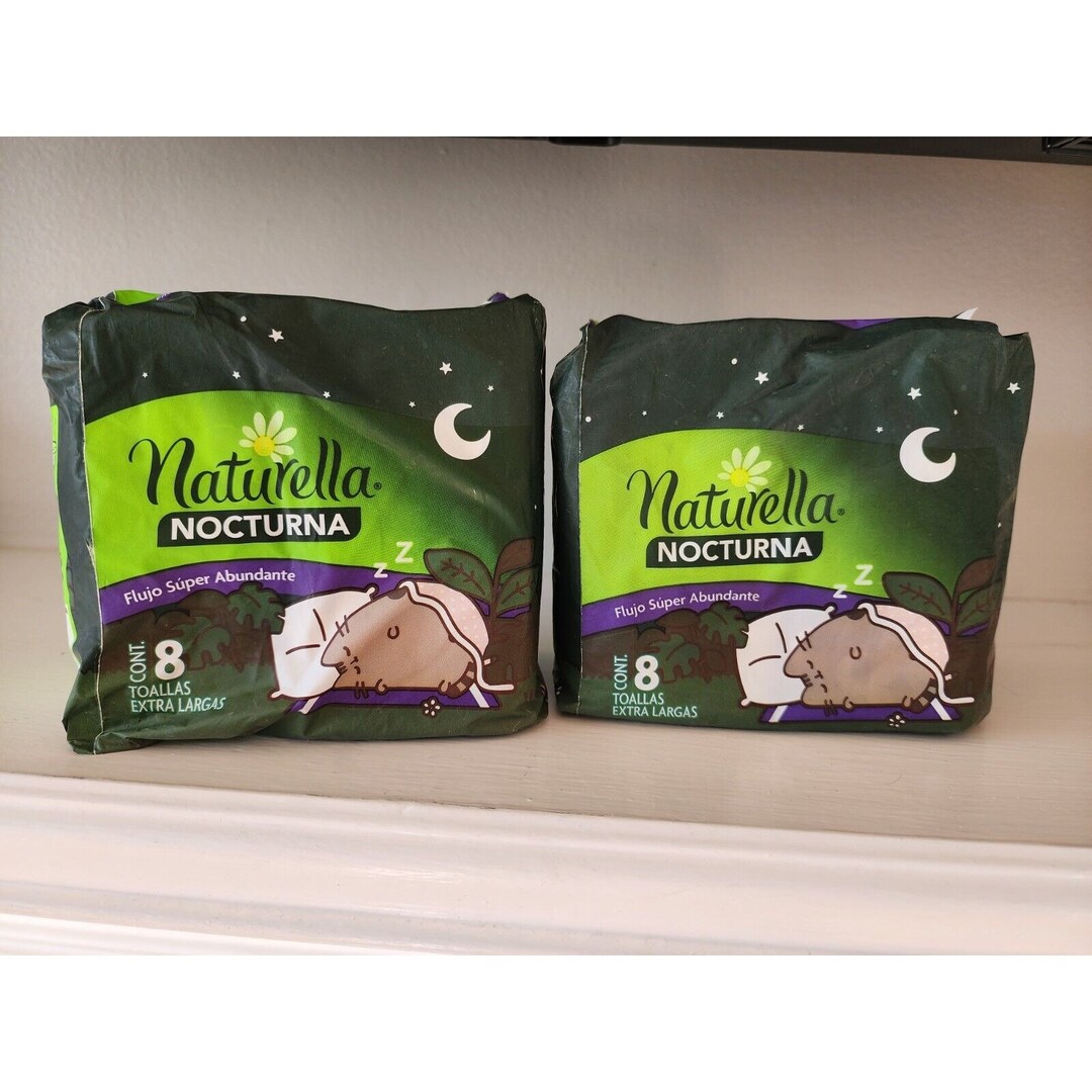 PUSHEEN Naturella Noctura Pads, 8 Count Sanitary Pads (travel Size) NEW ...