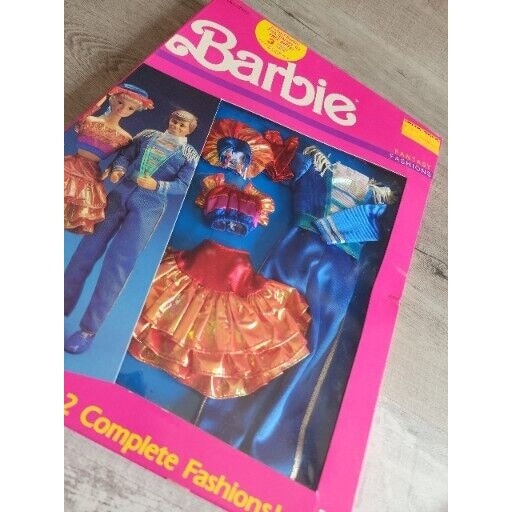 1989 Vintage Mattel Barbie & Ken DOLL FANTASY Fashion Set Outfits ...