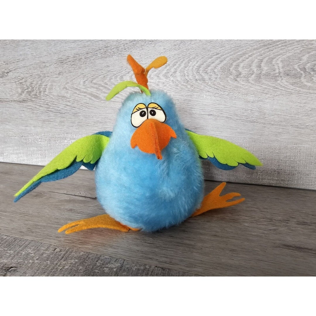 Vintage Plush Blue Bird 1980s Stuffed Animal Toy 5" Knickerbocker Rare ...