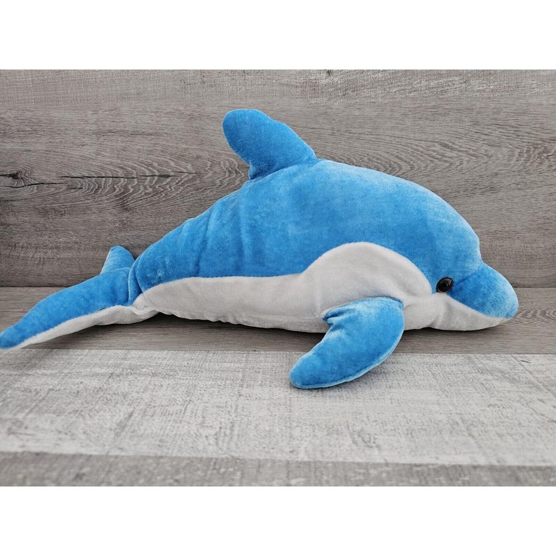 14” Novelty Blue Dolphin Porpoise Stuffed Animal Plush Toy - Etsy