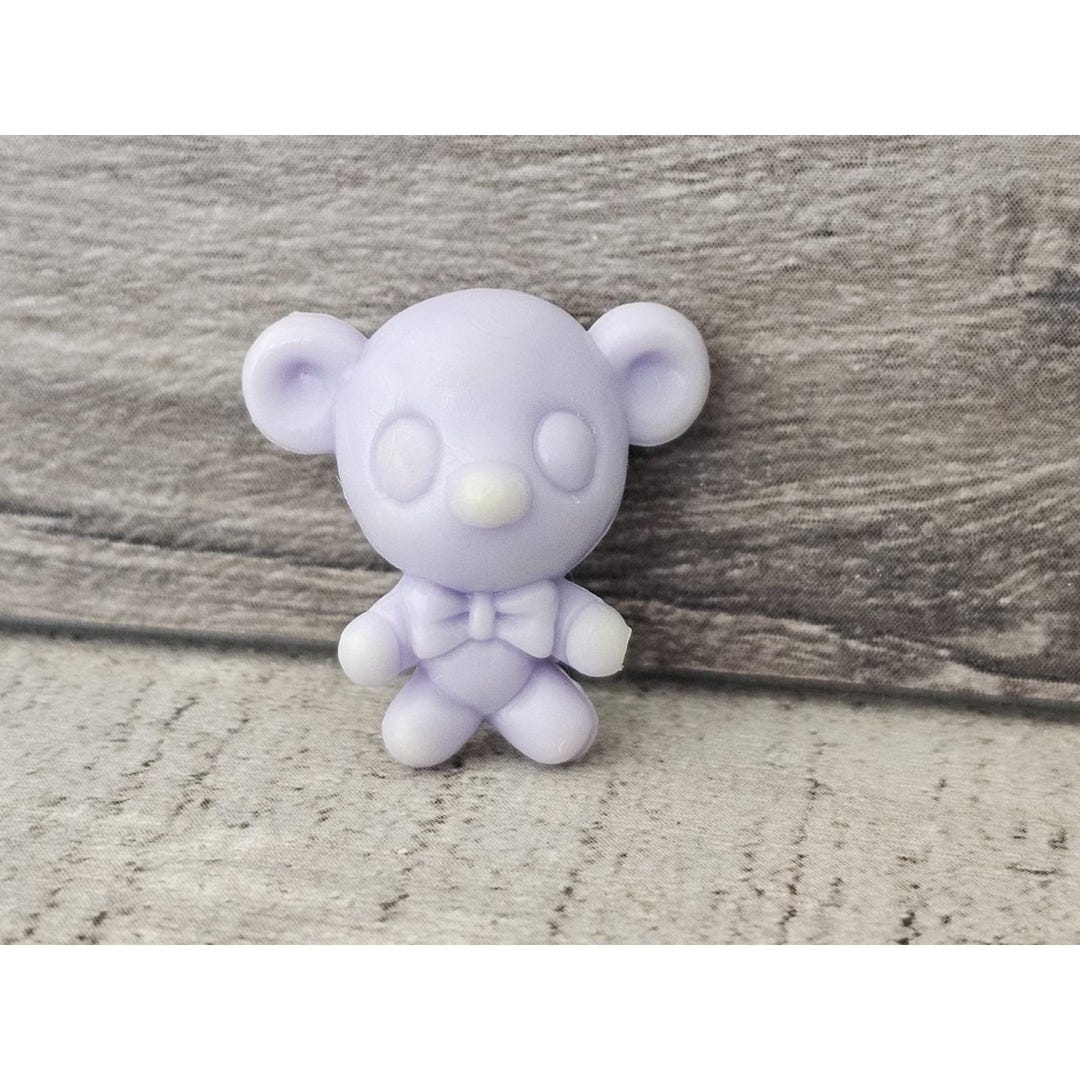 Littlest Pet Shop Teddy Bear Mini Toy Figure RARE Color Light Purple ...