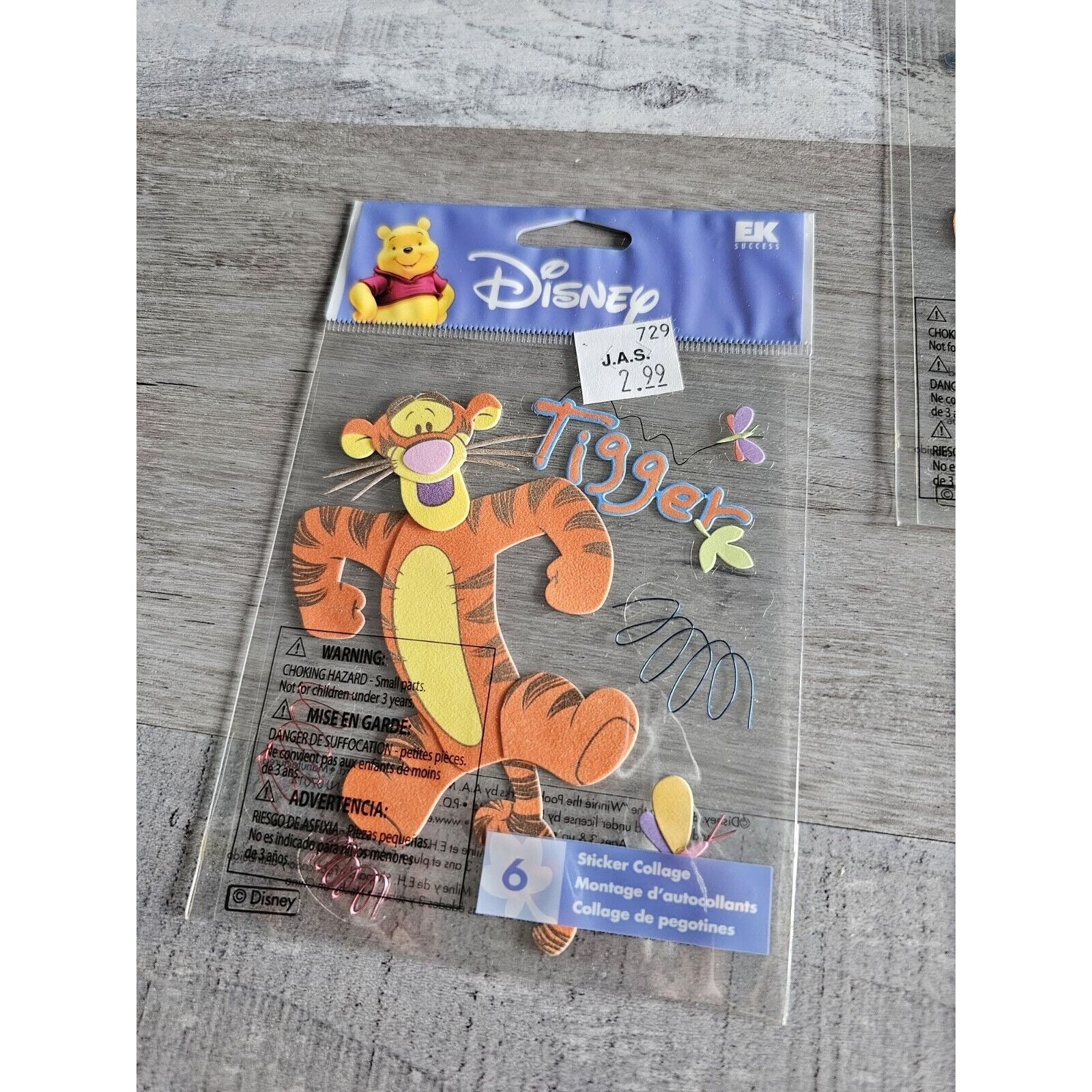 Sticker Lot Winnie the Pooh Tigger Scrapbooking 3D Stickers - Etsy