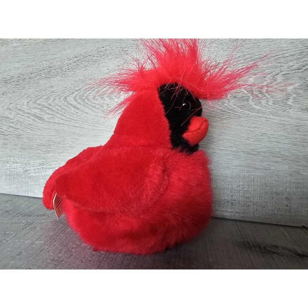 Vintage K&M International Bird Plush Red Cardinal 5" Stuffed Animal ...