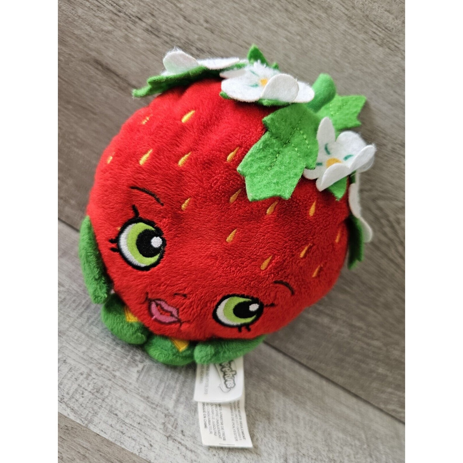 Shopkins Strawberry Kiss Stuffed Animal Plush Toy Pillow Red Green 10 ...