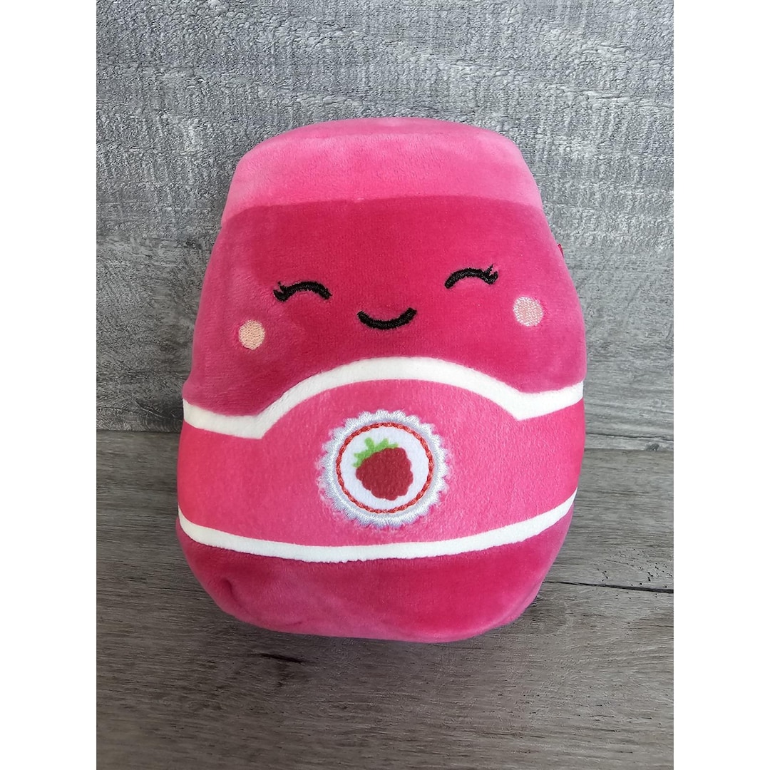Squishmallows JANNA the JAM JAR 6" Plush, Strawberry Red Pink Smiling ...
