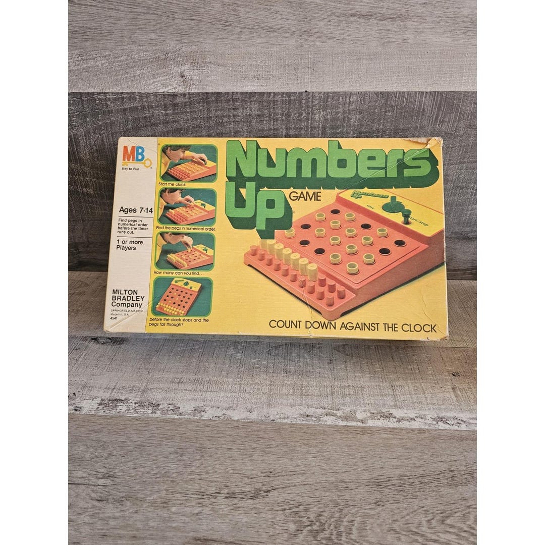 Vintage 1981 Numbers up Game Milton Bradley Game #4541 Complete - Etsy