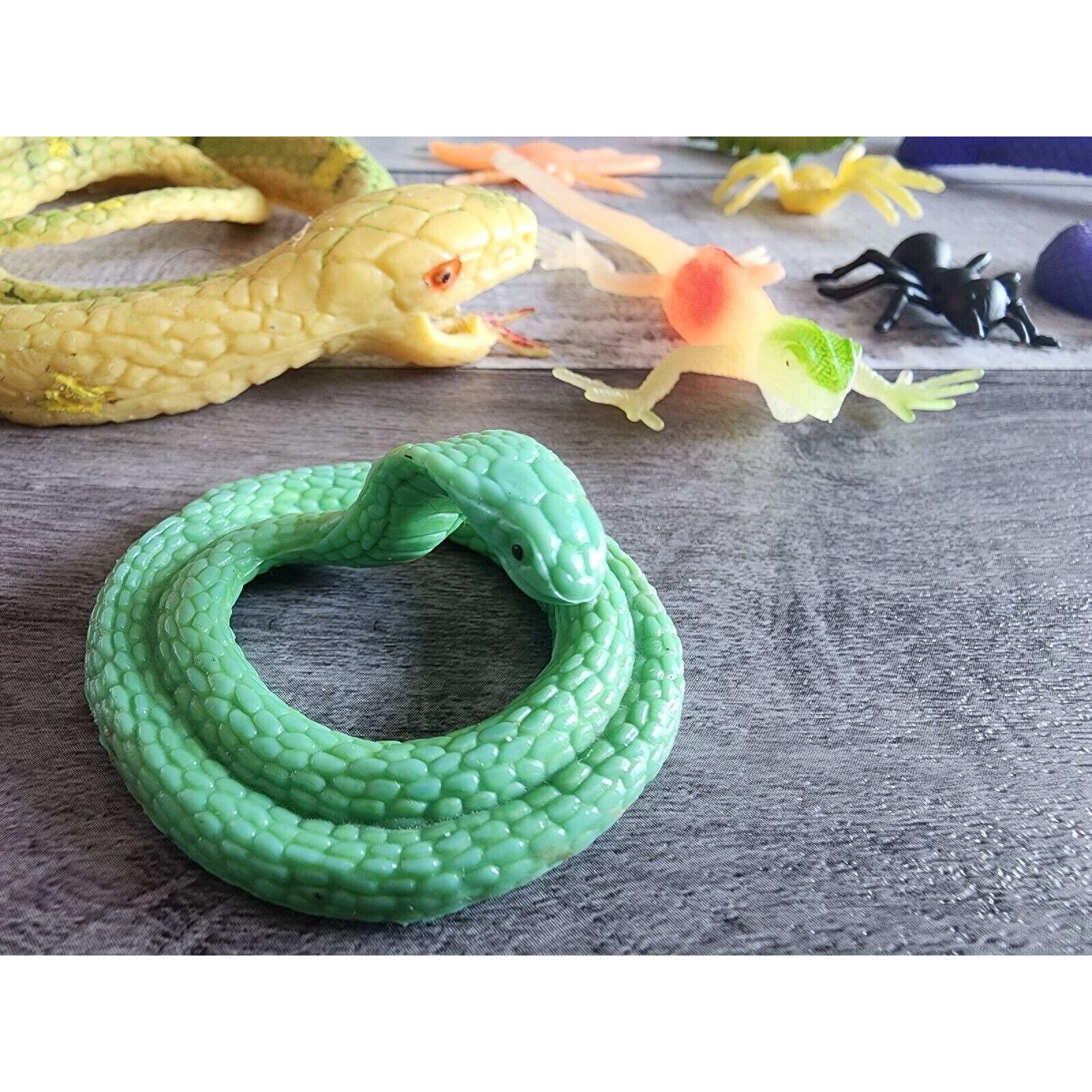 Snakes Frogs Lizards 19 Toy Lot Plastic Rubber Amphibians - Etsy
