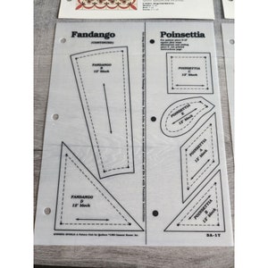 Fandago & Poinsettia Quilting Pattern Template Around the House Club ...
