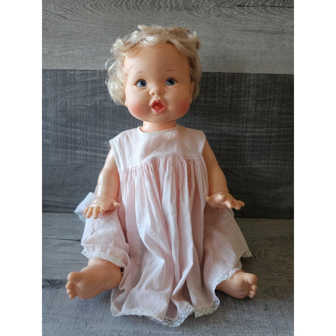 Vintage 1973 Ideal Toy Corp Hard Body Baby Doll 16” RAD-16-H-233 +pink ...