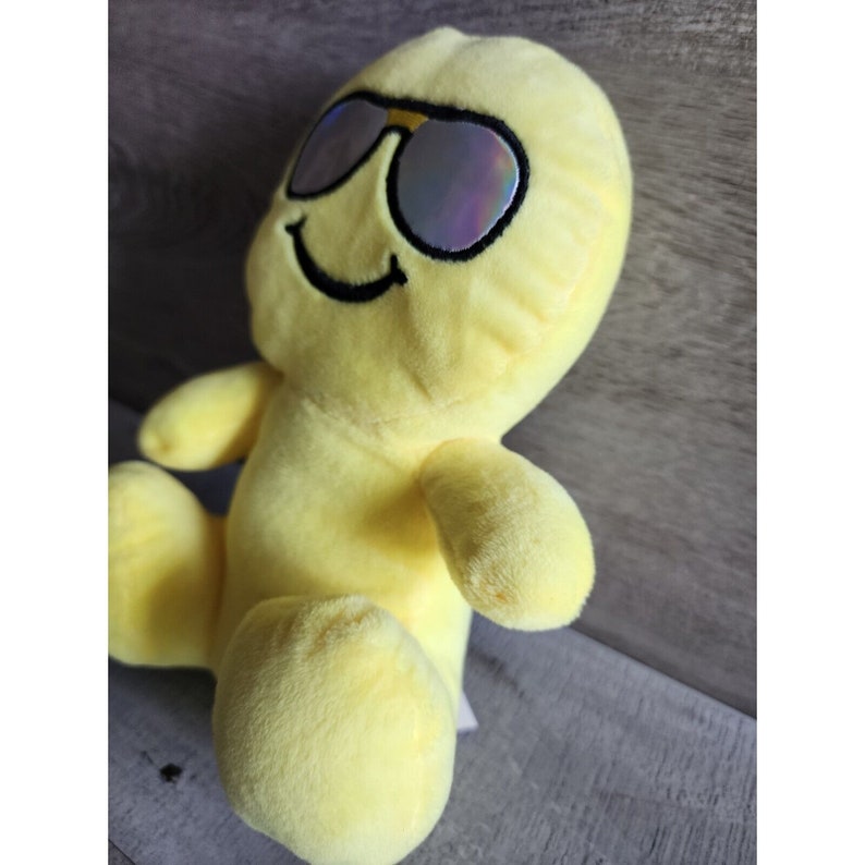 Emoji Plush Yellow Smiley Face Stuffed Animal 8 Sitting W Sunglasses - Etsy