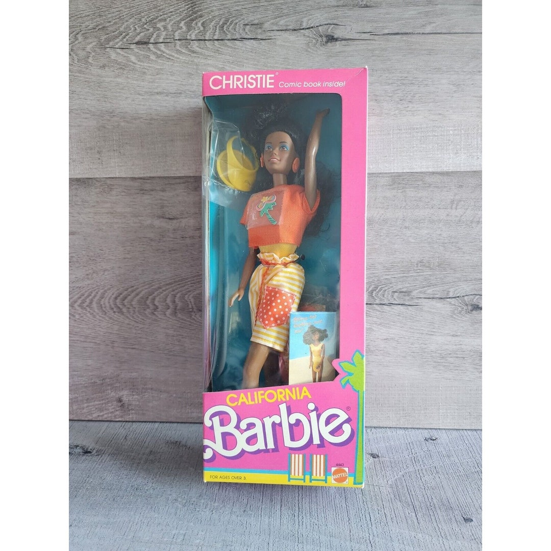 Vintage 1987 California Dream Barbie CHRISTIE Doll Mattel 4443 Black AA New! - Etsy