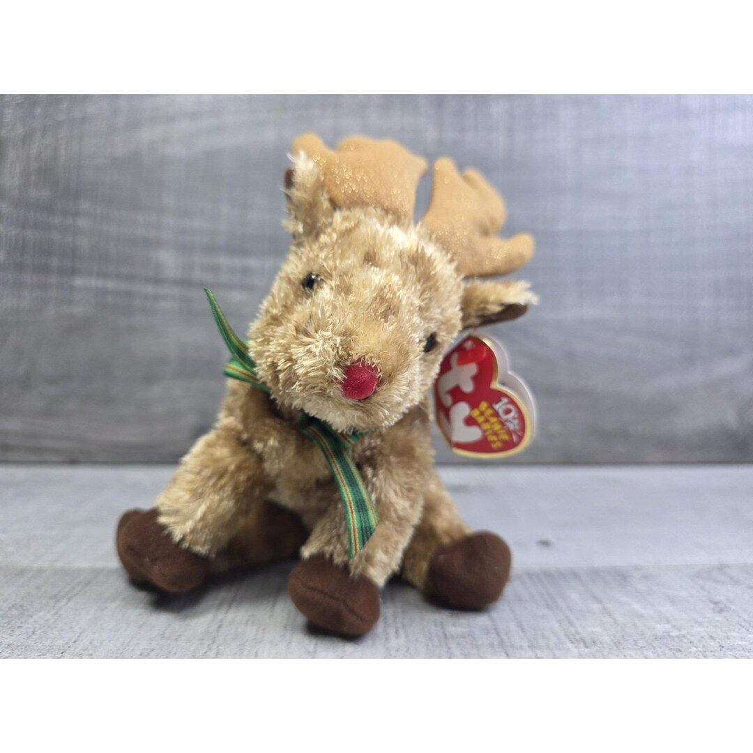 Ty Rudy Christmas Reindeer Beanie Baby W/tag 2003 Plush Stuffed Animal ...