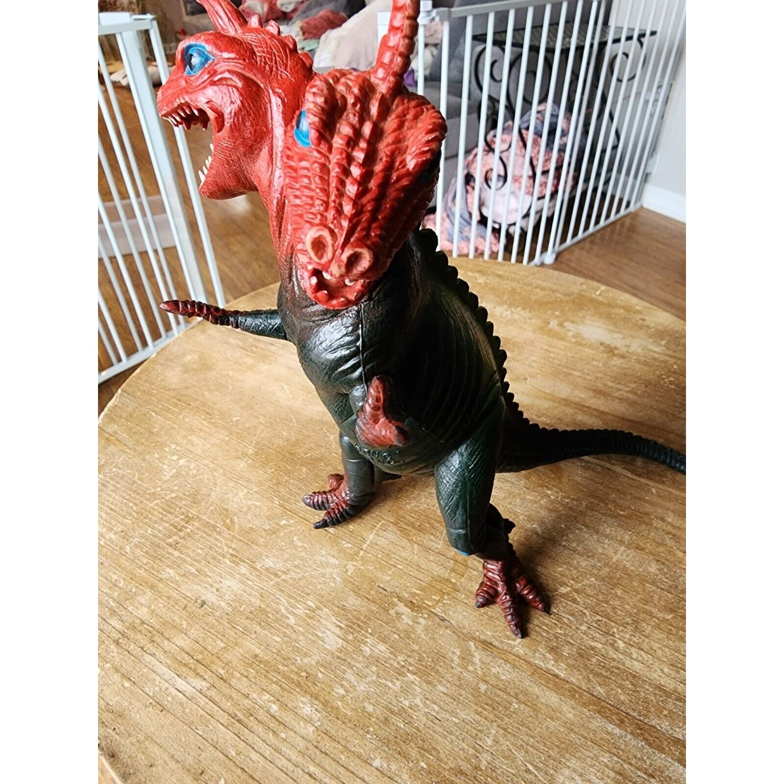 Two-headed Dragon Rubber Figure Vintage Red & Green Monster 8 1980s EUC ...