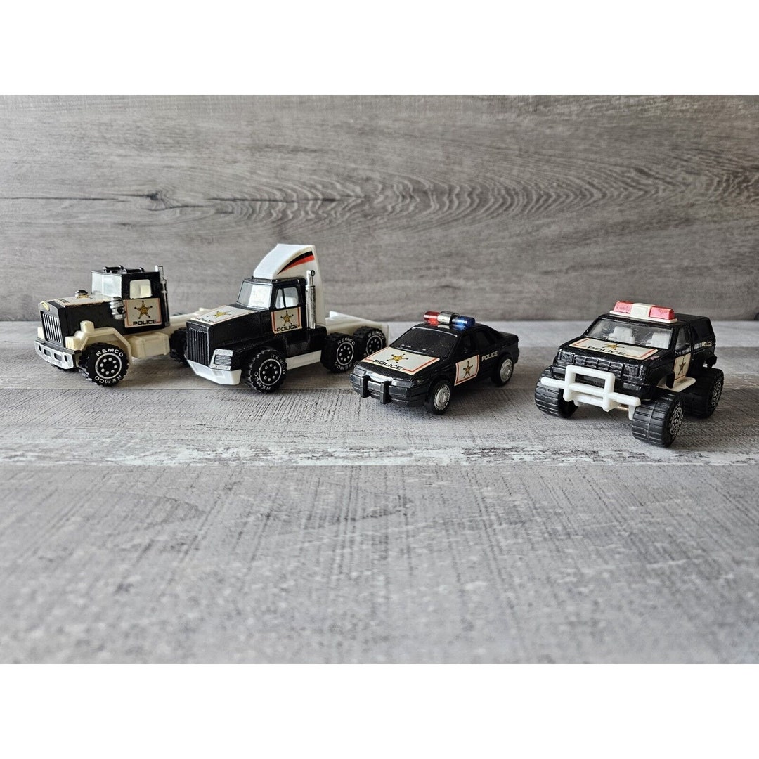 1987 Remco Tuff Ones Steel Die-cast Metal Police Cruiser Toy & Police ...
