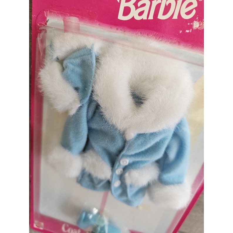 Vintage Barbie Coat Collection Fashions 68650 Blue Coat W/white Fur Acc ...