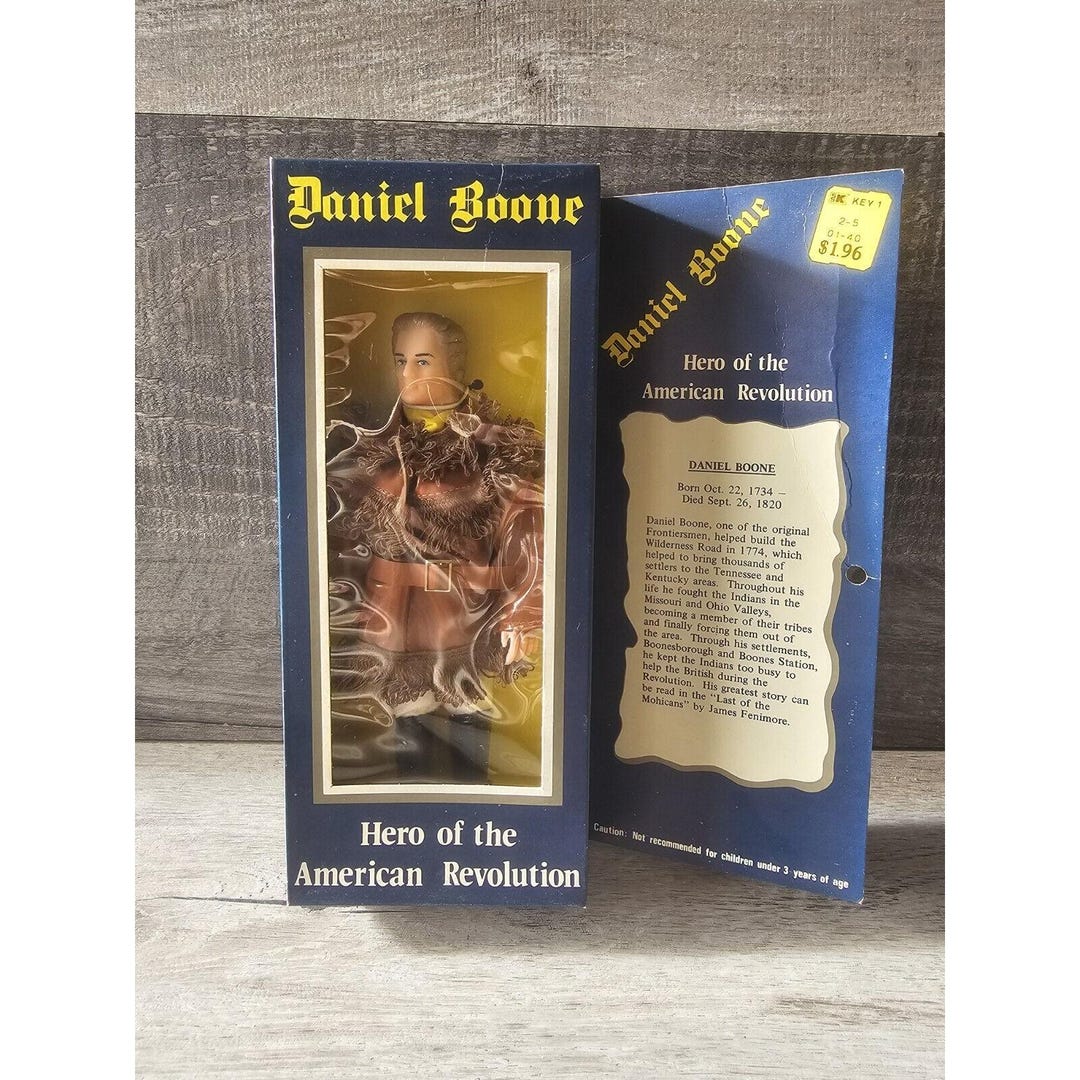 NIB Vintage 1970s Hero of the American Revolution Doll DANIEL BOONE S.S ...