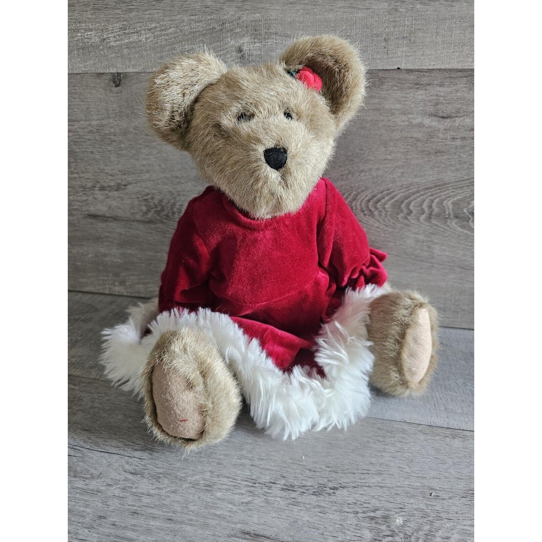 2002 the Boyds Collection Christmas Holiday Fully Jointed Teddy Bear ...